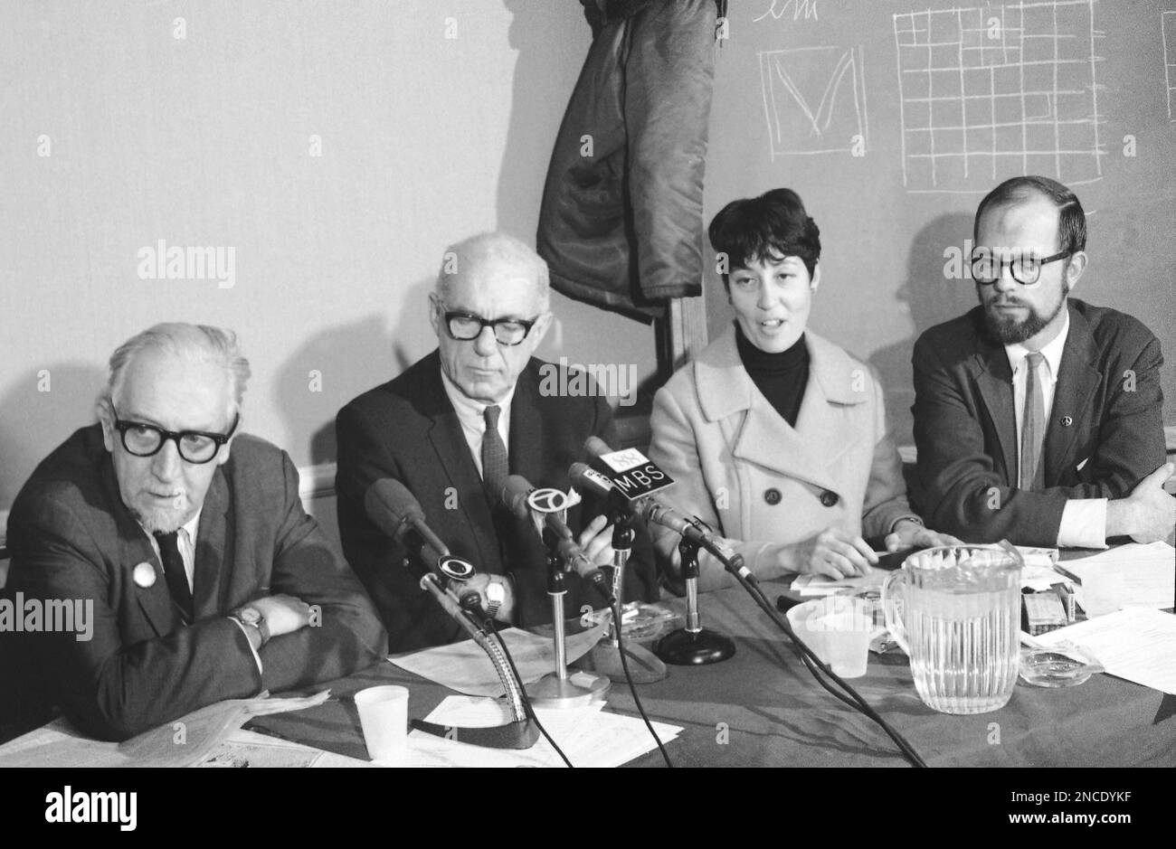 Press conference regarding antiwar demonstrations planned for week ...