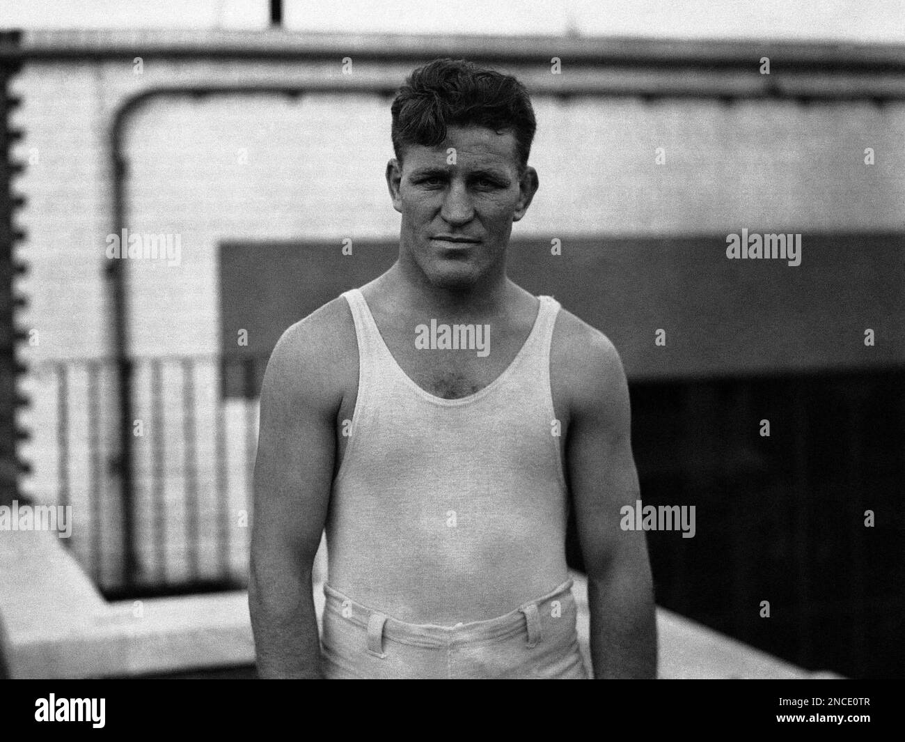 Dave Shade, the American boxer photographed at the gymnasium on The ...