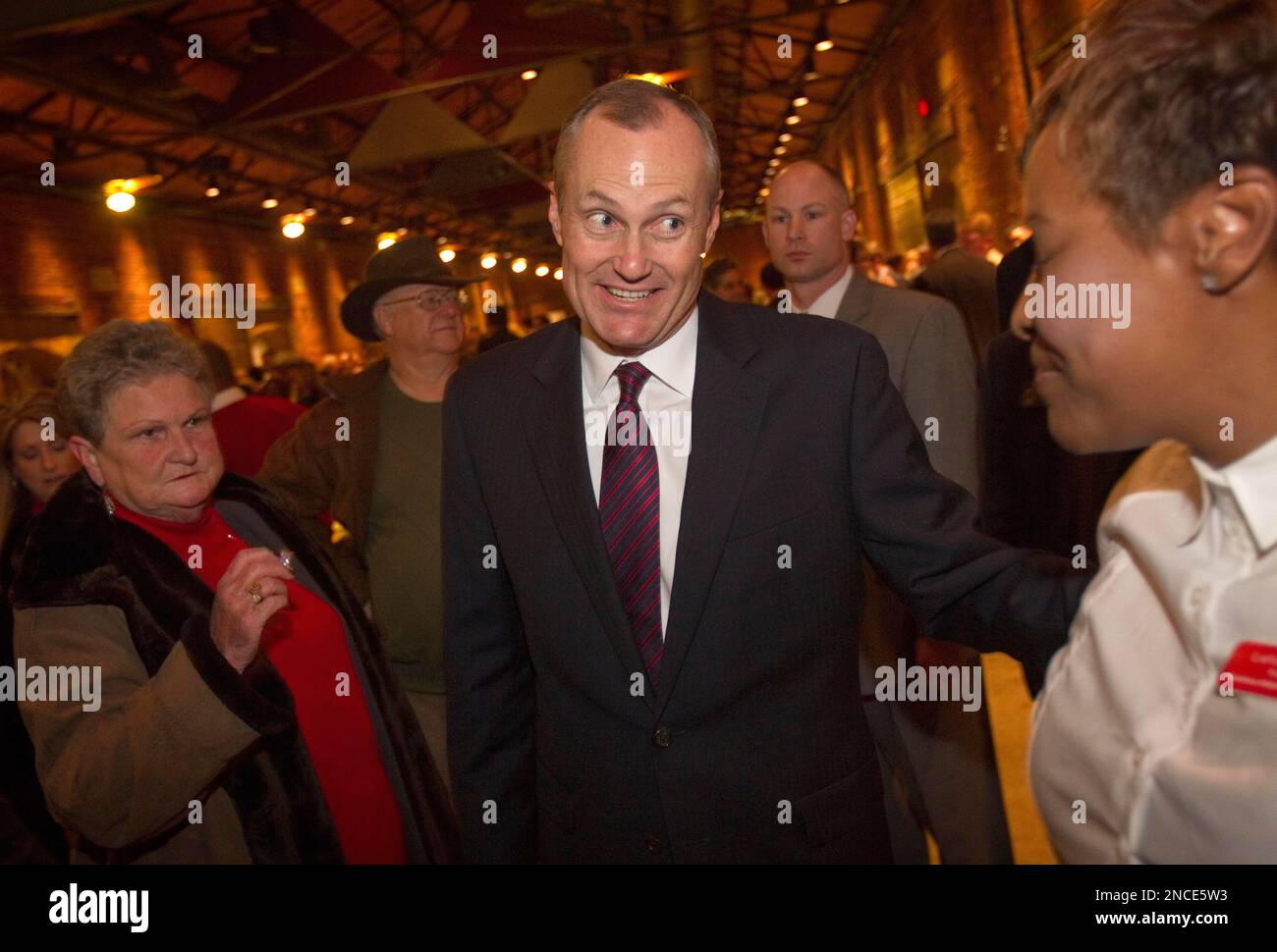 Georgia Lt. Gov. Casey Cagle, center, attends the Wild Hog Supper pre ...