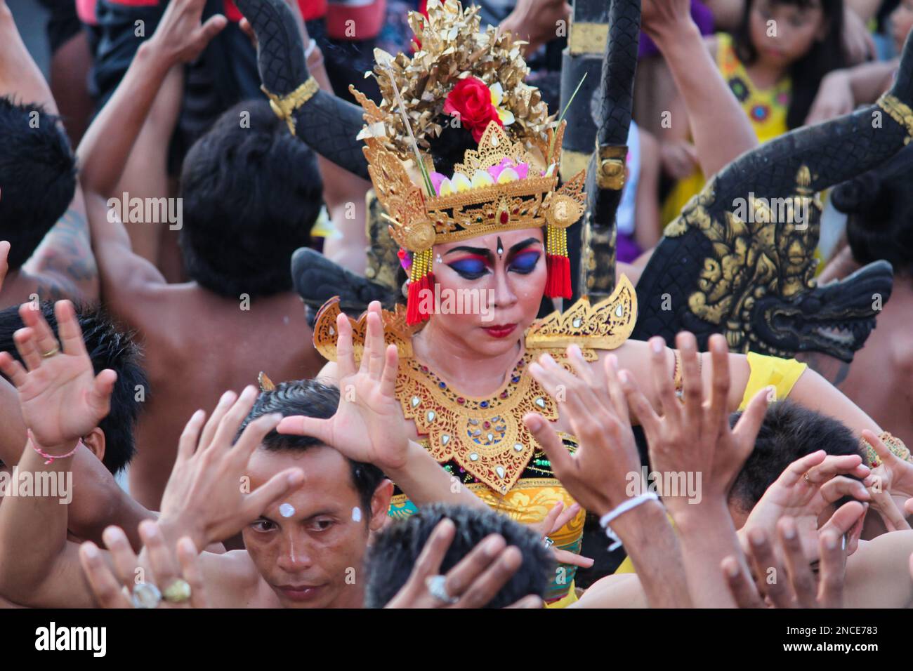 Bali, Indonesia, December 27th 2015 - A traditional balinese kecak ...