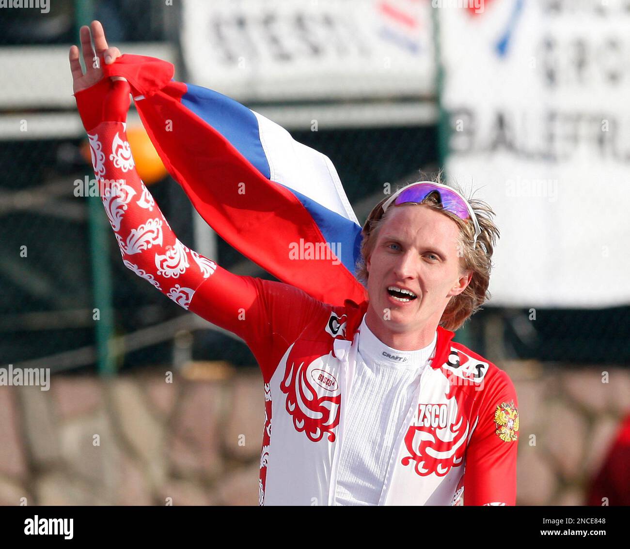 Russia's Ivan Skobrev celebrates after winning the men's European ...