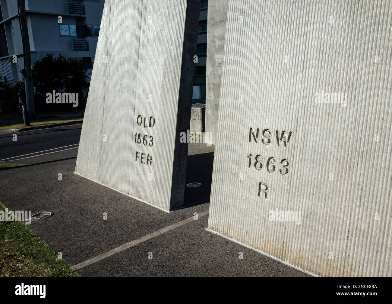 The centenary of federation state border marker hi-res stock ...