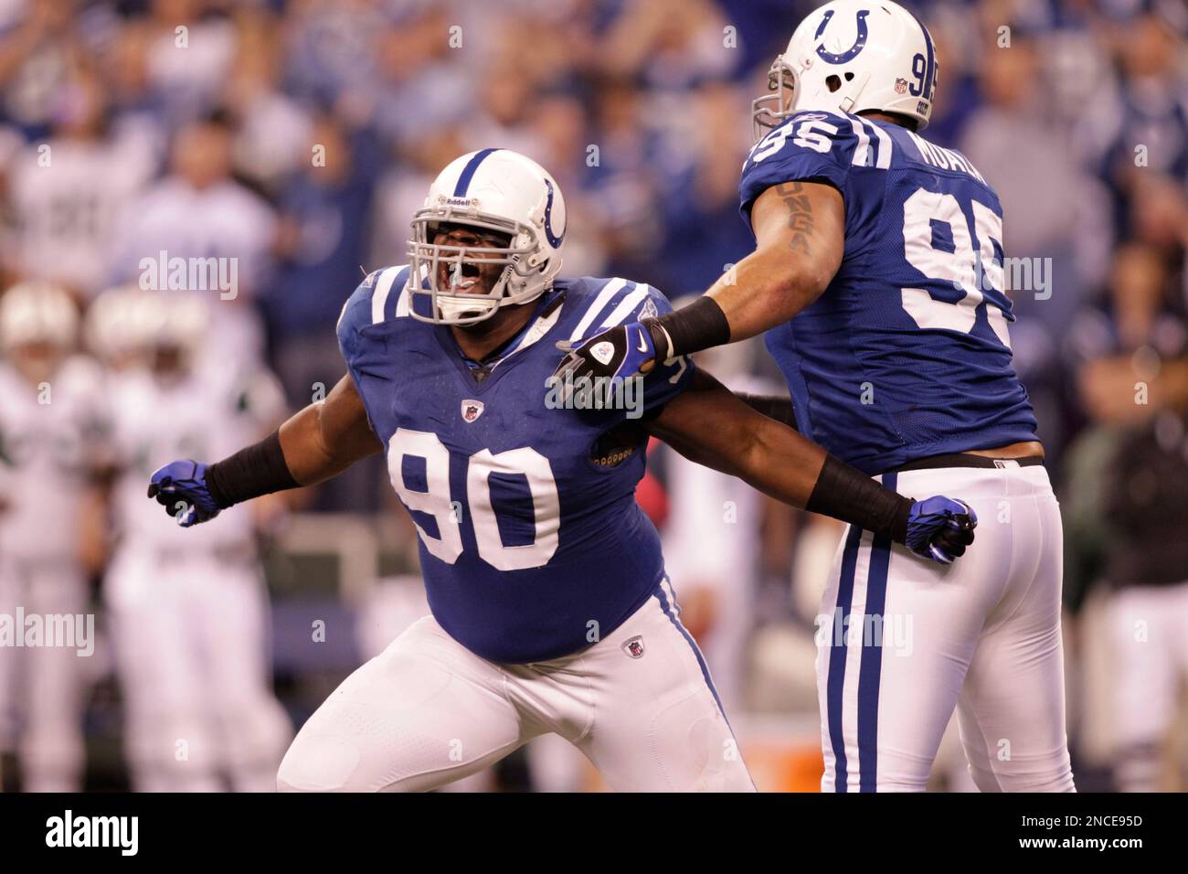 Indianapolis Colts defensive tackle Daniel Muir (90) in action during ...