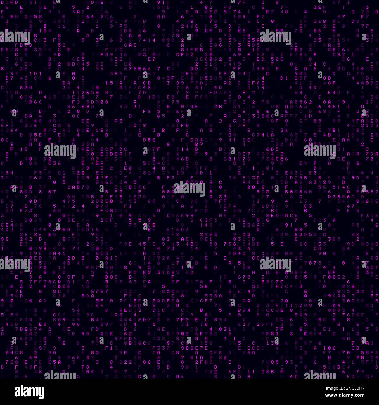 Futuristic tech background. Magenta sparse hexadecimal background. Big ...