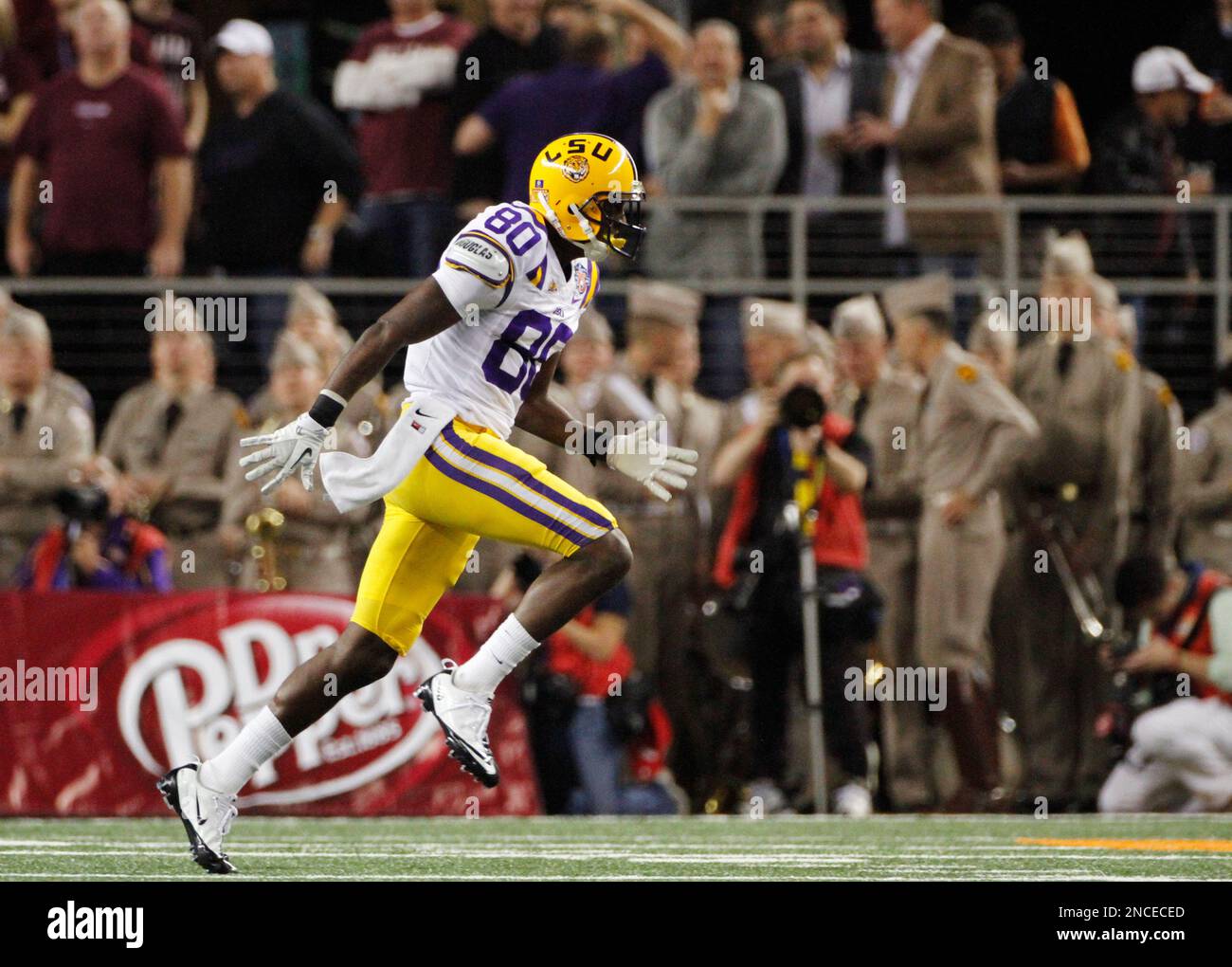 LSU wide receiver Terrence Toliver at the Cotton Bowl NCAA college football game, Friday, Jan. 7 ...