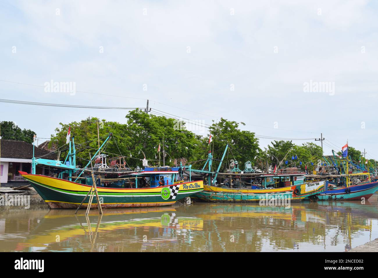 Traditional fishing boat in java island hi-res stock photography and ...
