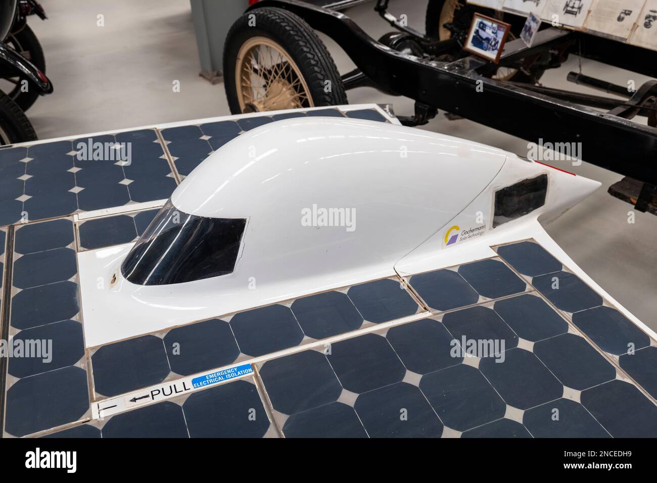 Solar powered vehicle Sunswift Ivy at the Inverell Transport Museum in ...