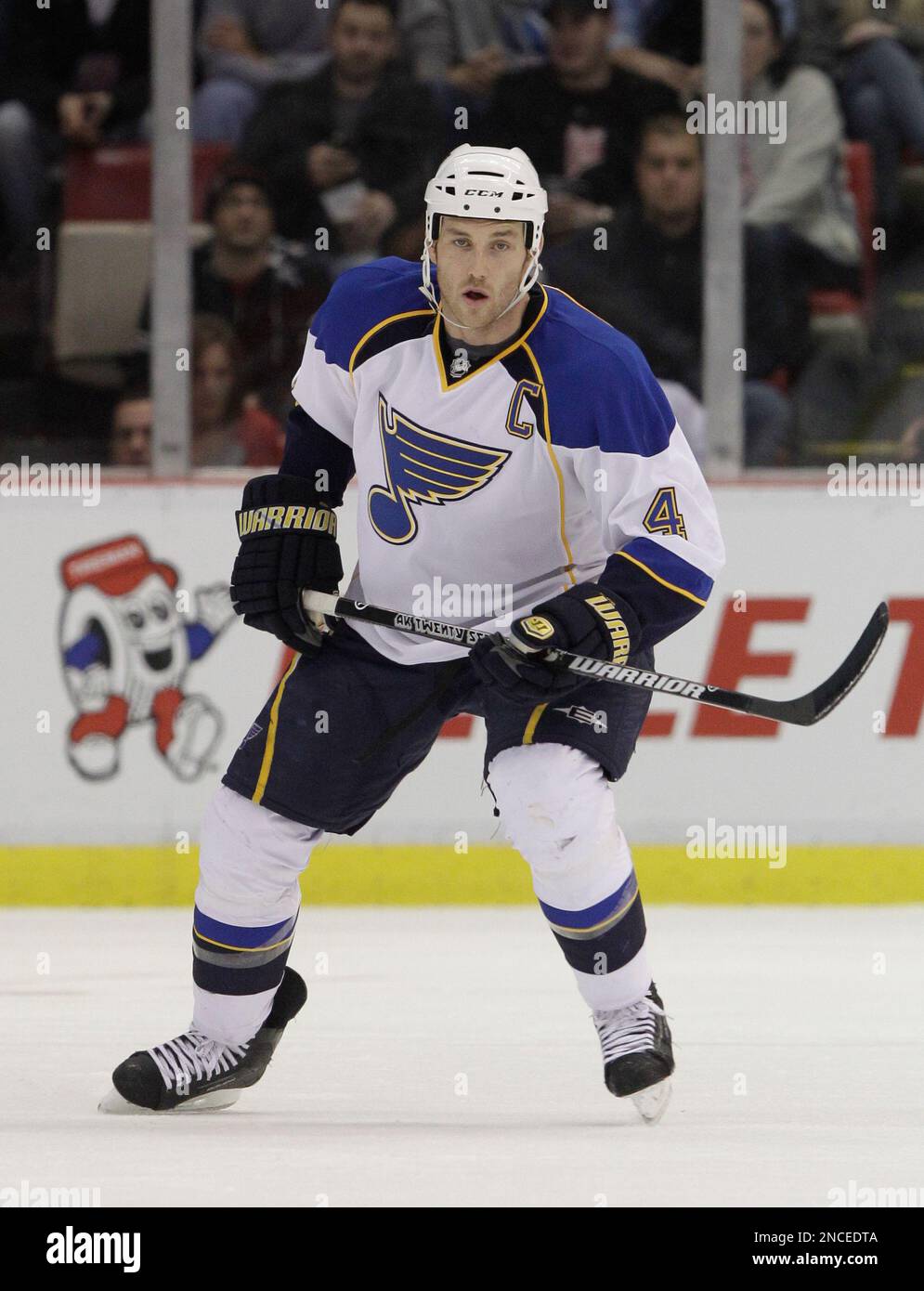 St. Louis Blues defenseman Eric Brewer skates against the Detroit Red ...