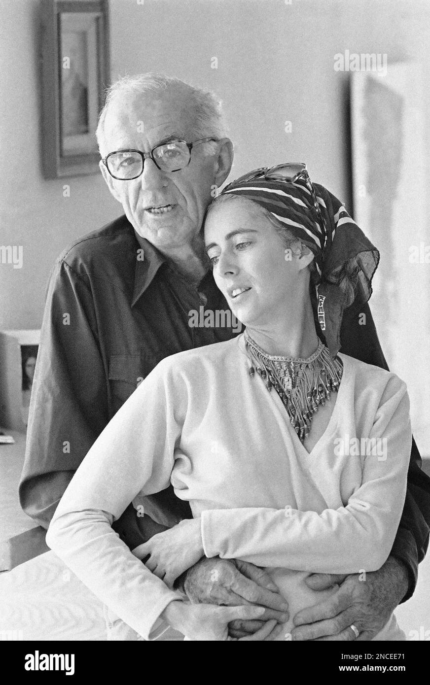 Dr. Benjamin Spock and his wife Mary Morgan pose in their new home ...