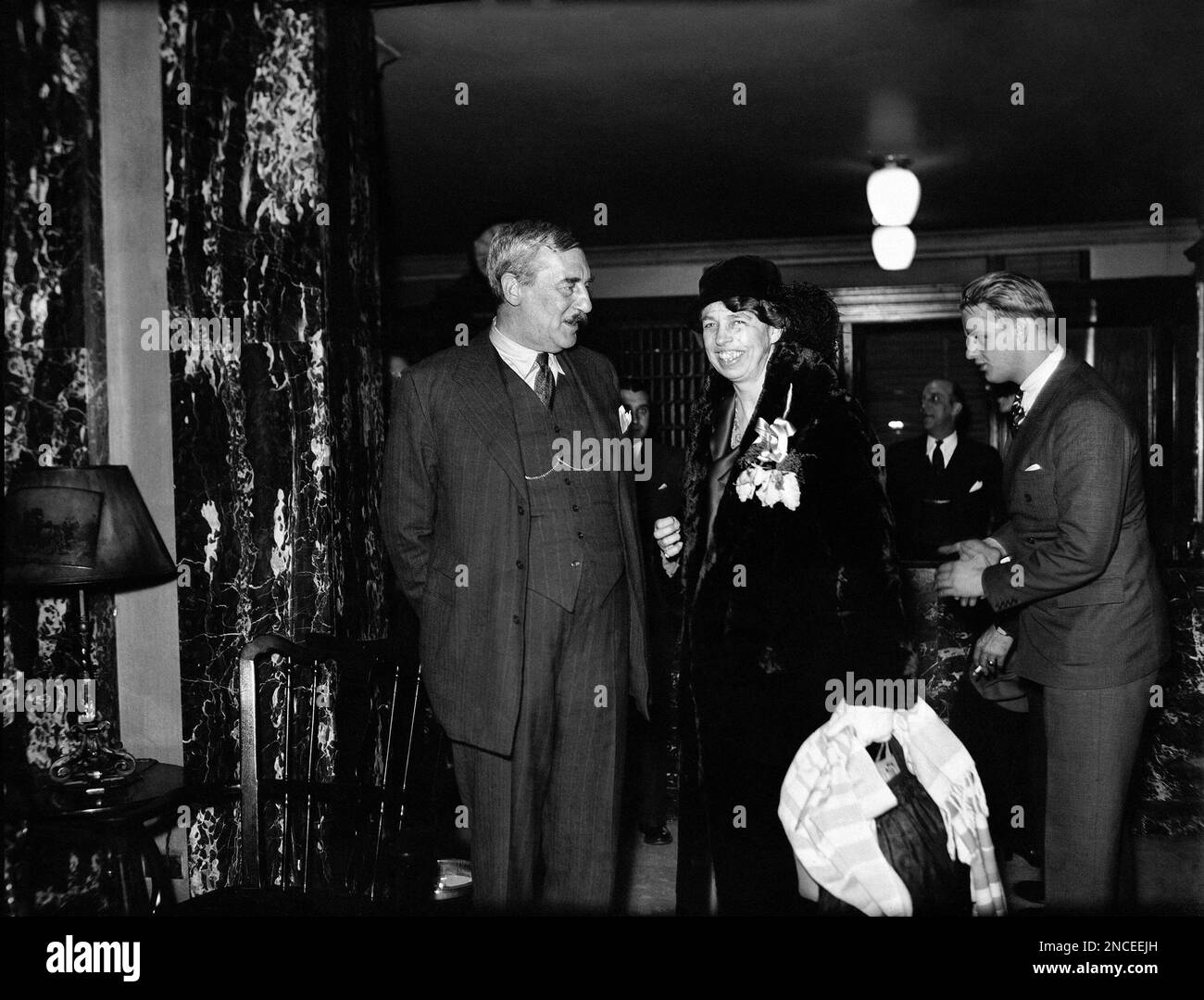 Sir Ronald Lindsay, British Ambassador, is talking with Mrs. Eleanor ...