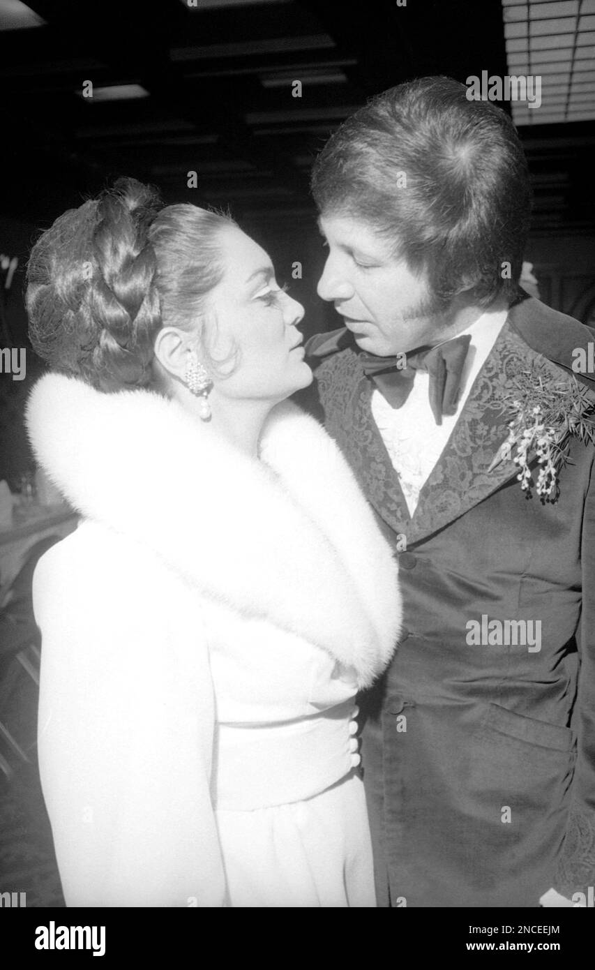 Connie Francis and Izzy Marion are shown at thier wedding reception at ...
