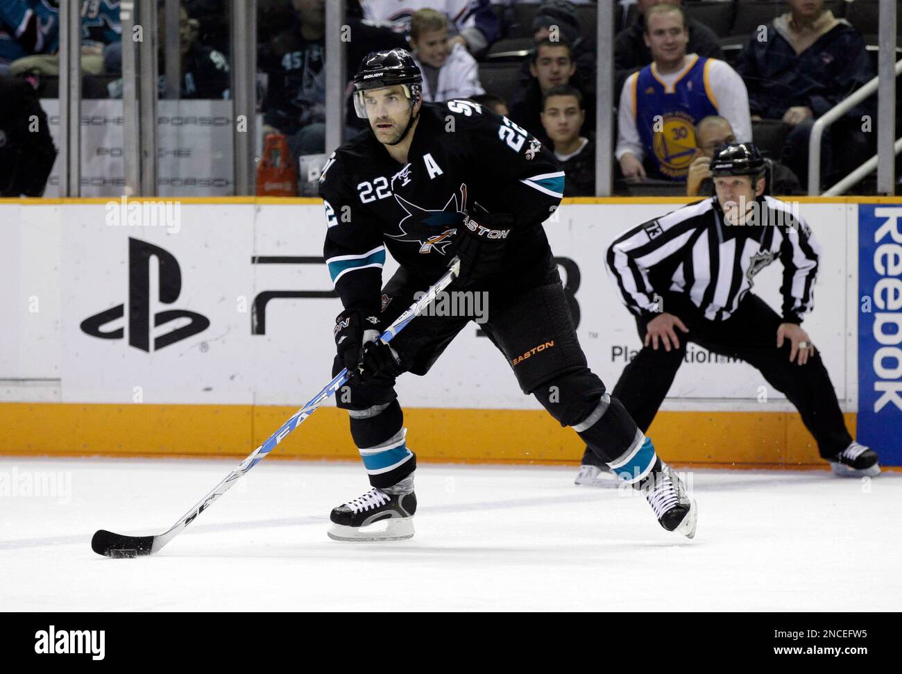 San Jose Sharks defenseman Dan Boyle in action against the Vancouver ...