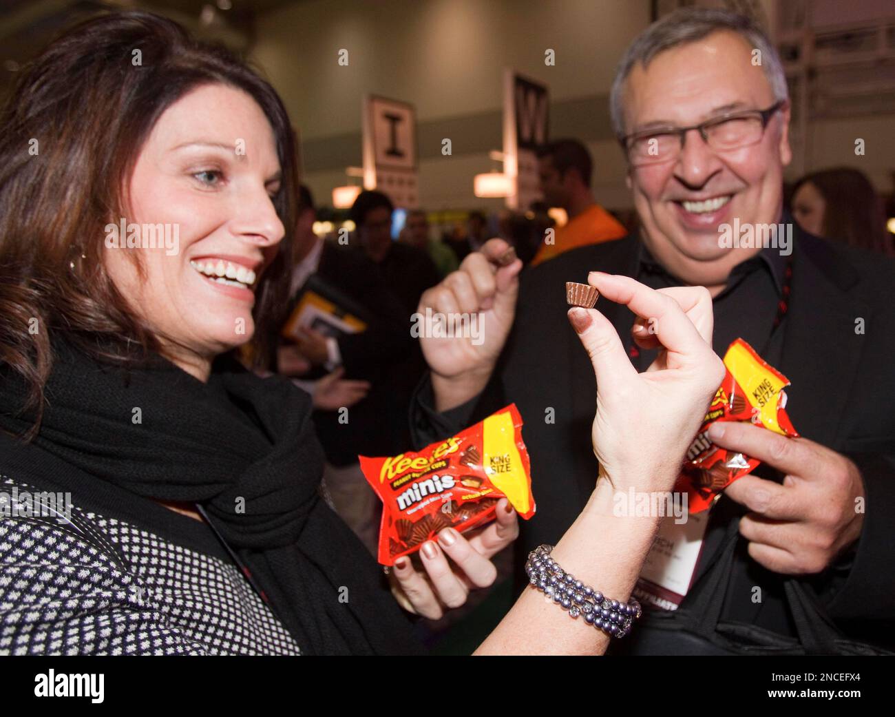 In this photo provided by the Reese's® brand, Reese’s® Minis, one of ...