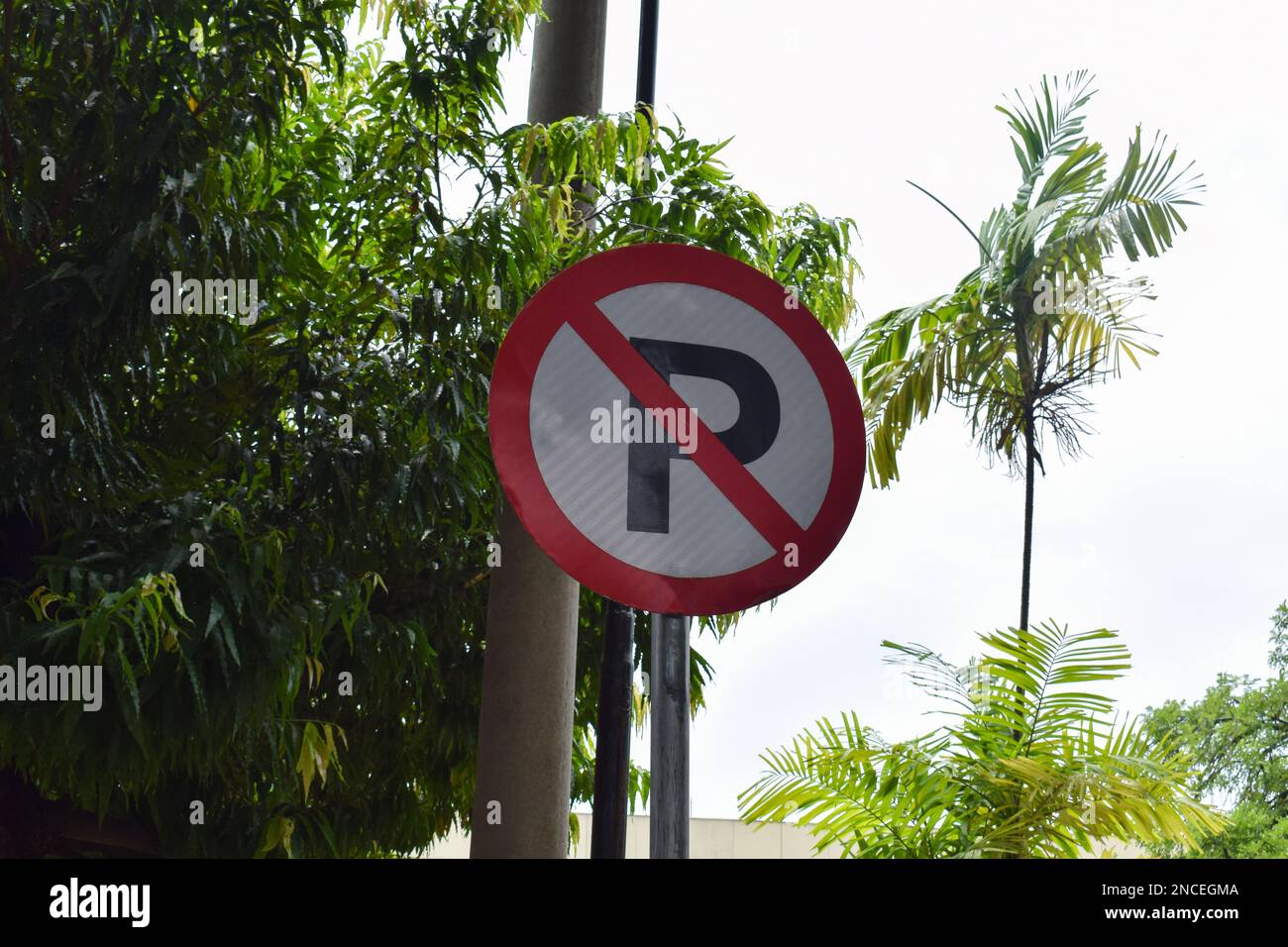 Road sign of the circular shape. No parking Stock Photo - Alamy