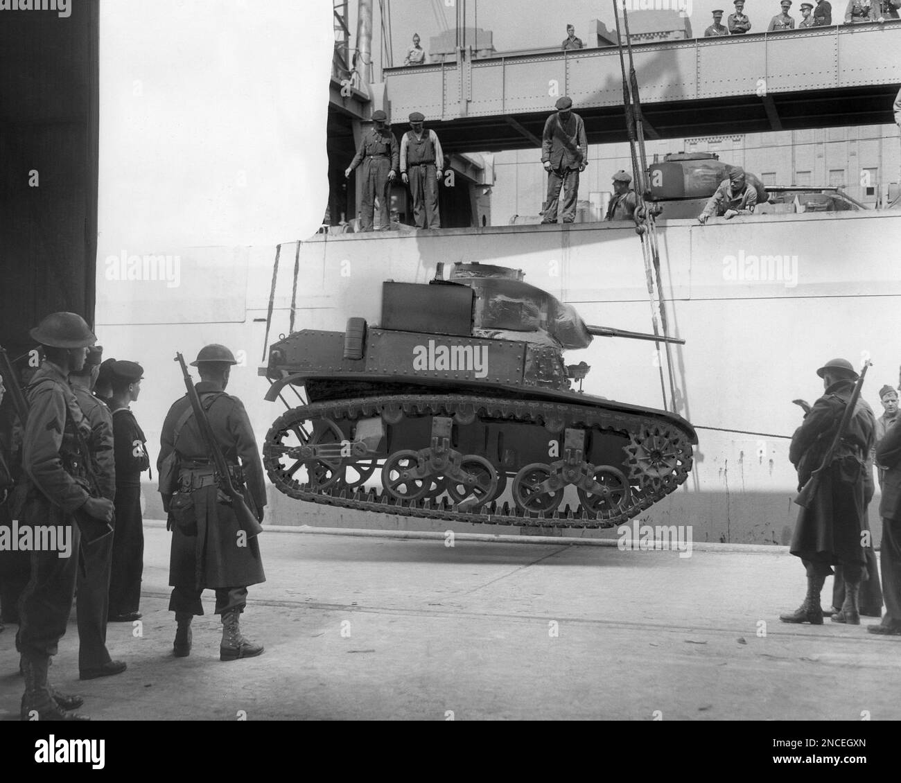 One of the convoy ships which landed the largest American Expeditionary ...