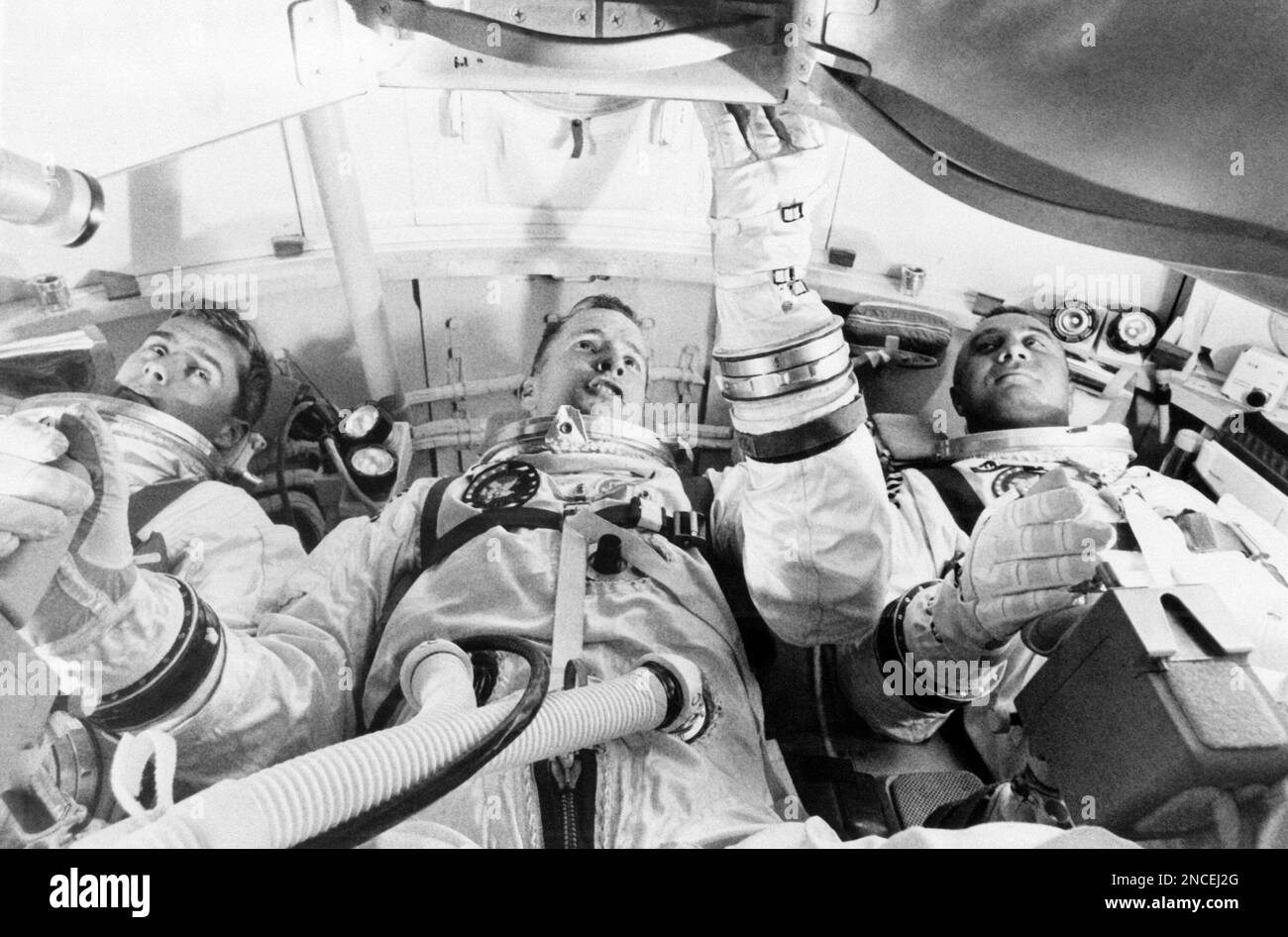 The crew of Apollo I, from left to right, Roger Chaffee, Edward White ...
