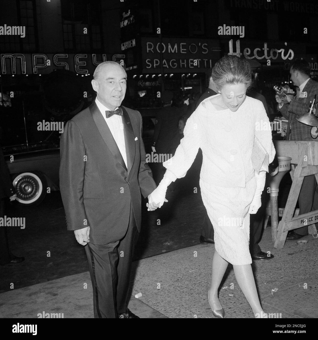 Composer Richard Rodgers and wife Dorothy arrive at the Rivoli Theater ...