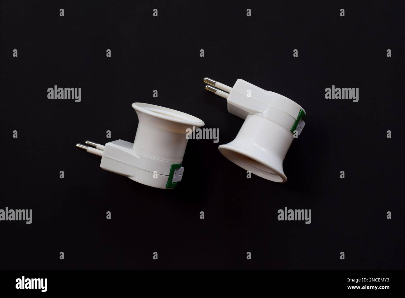 Light bulb socket isolated on a black background. with on off switch ...