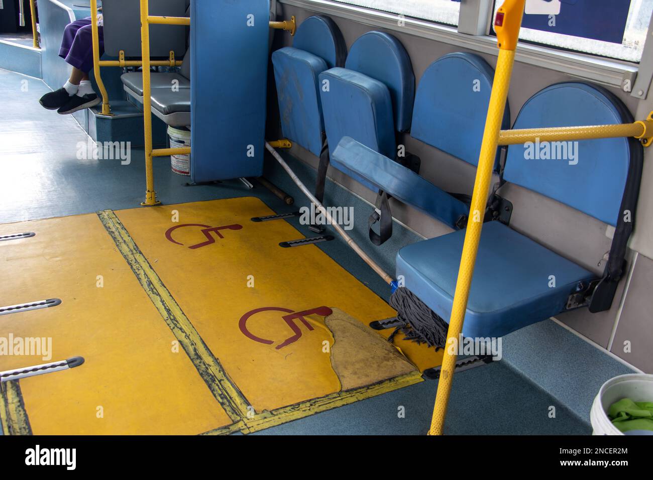 Empty Seats For Disabled People In A City Bus Bangkok Thailand Stock empty-seats-for-disabled-people-in-a-city-bus-bangkok-thailand-stock