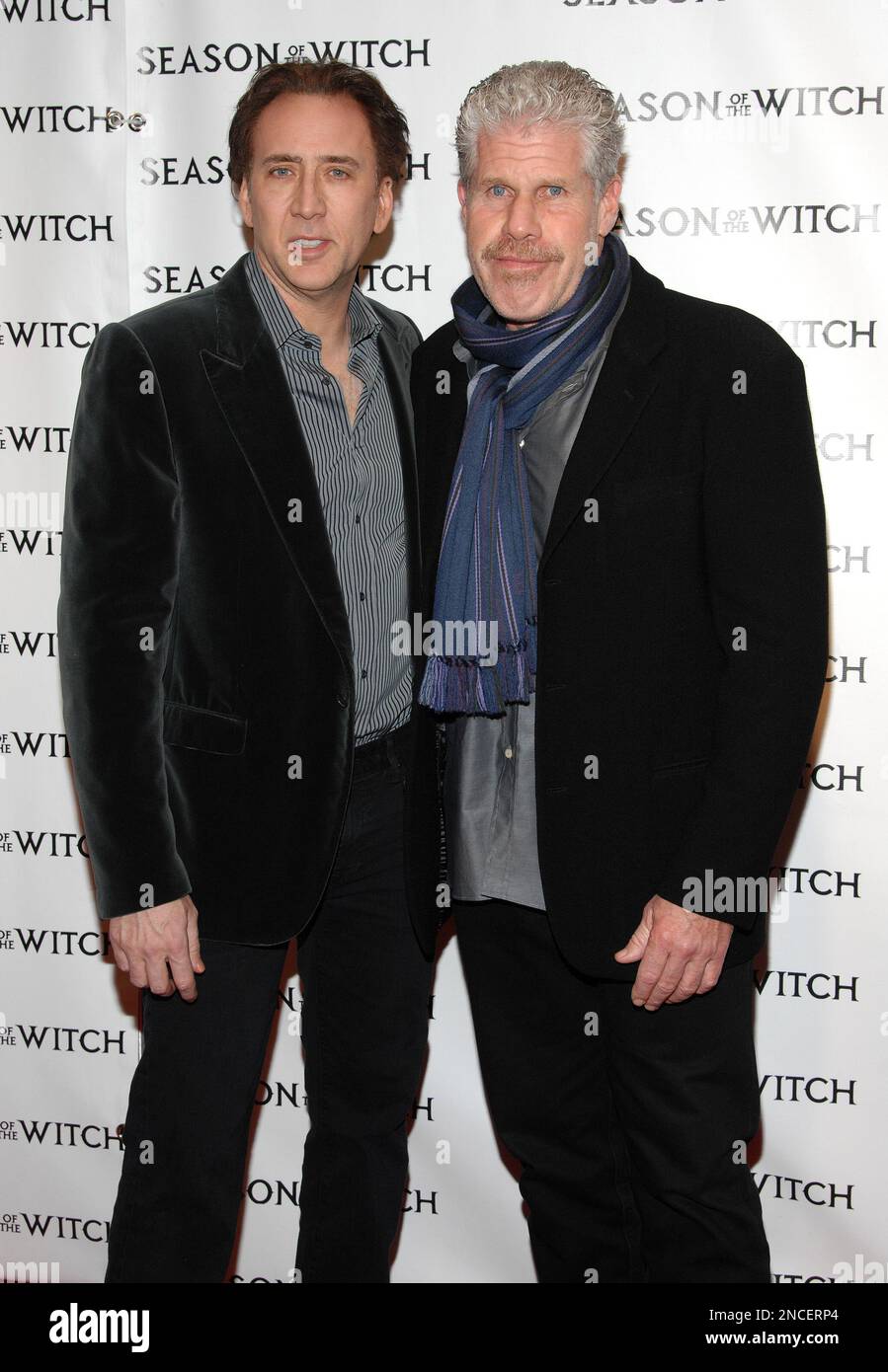 Actors Nicolas Cage, left, and Ron Perlman attend the premiere of ...