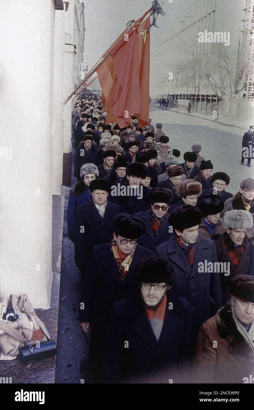 Russian President Yuri Andropov funeral in Moscow on Monday, Feb. 14 ...