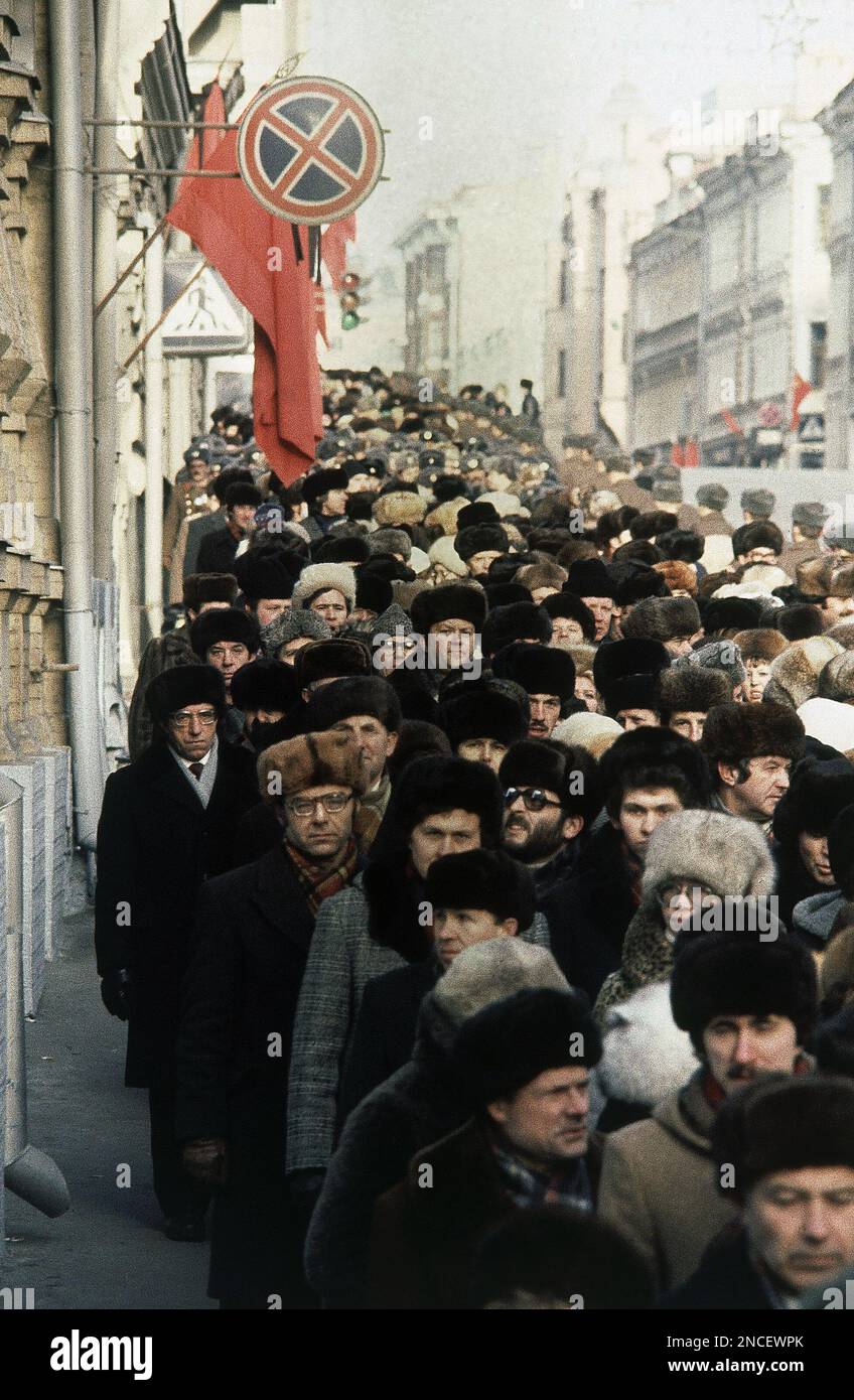 Russian President Yuri Andropov funeral in Moscow Monday, Feb. 14, 1984 ...
