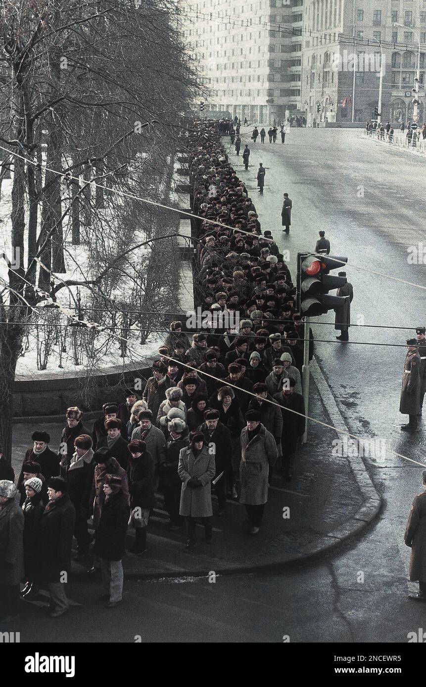 Russian President Yuri Andropov funeral in Moscow Monday, Feb. 14, 1984 ...