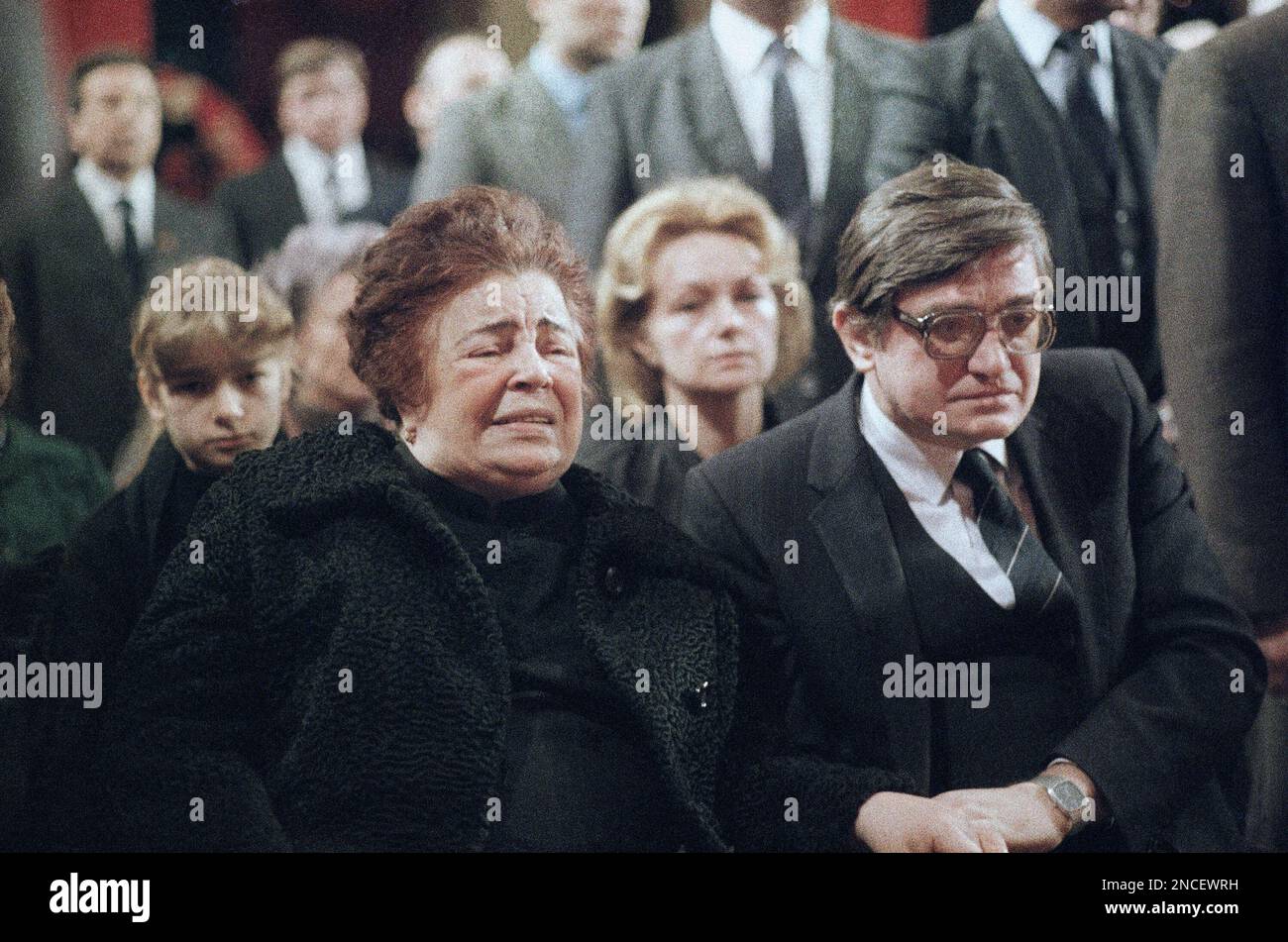 Russian President Yuri Andropov, funeral in Moscow in February 1984 ...