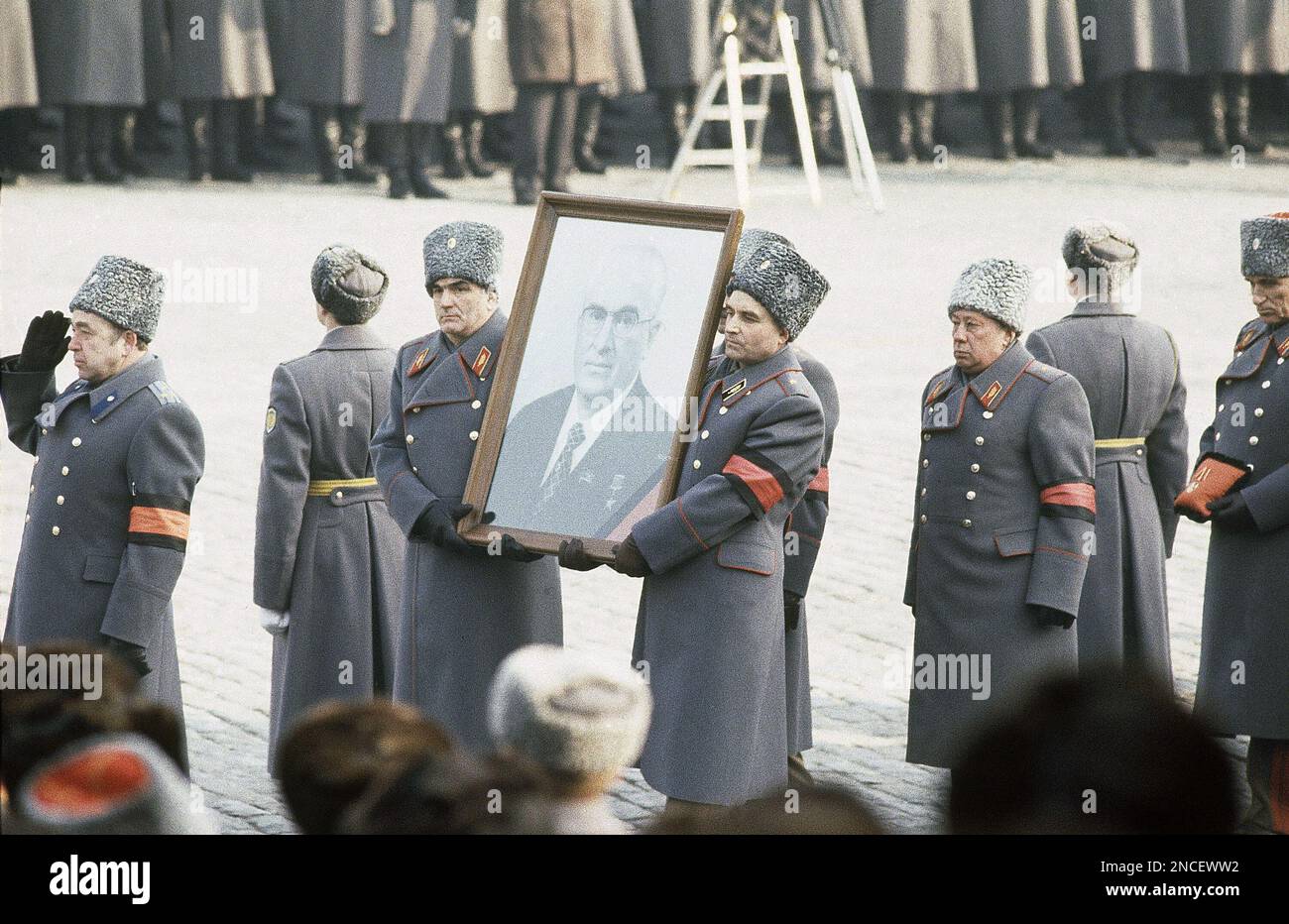 Russian President Yuri Andropov funeral in Moscow Monday, Feb. 14, 1984 ...