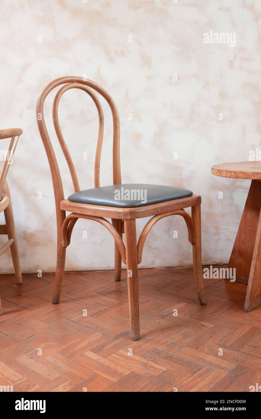 Vintage wooden chair in coffee shop, stock photo Stock Photo - Alamy