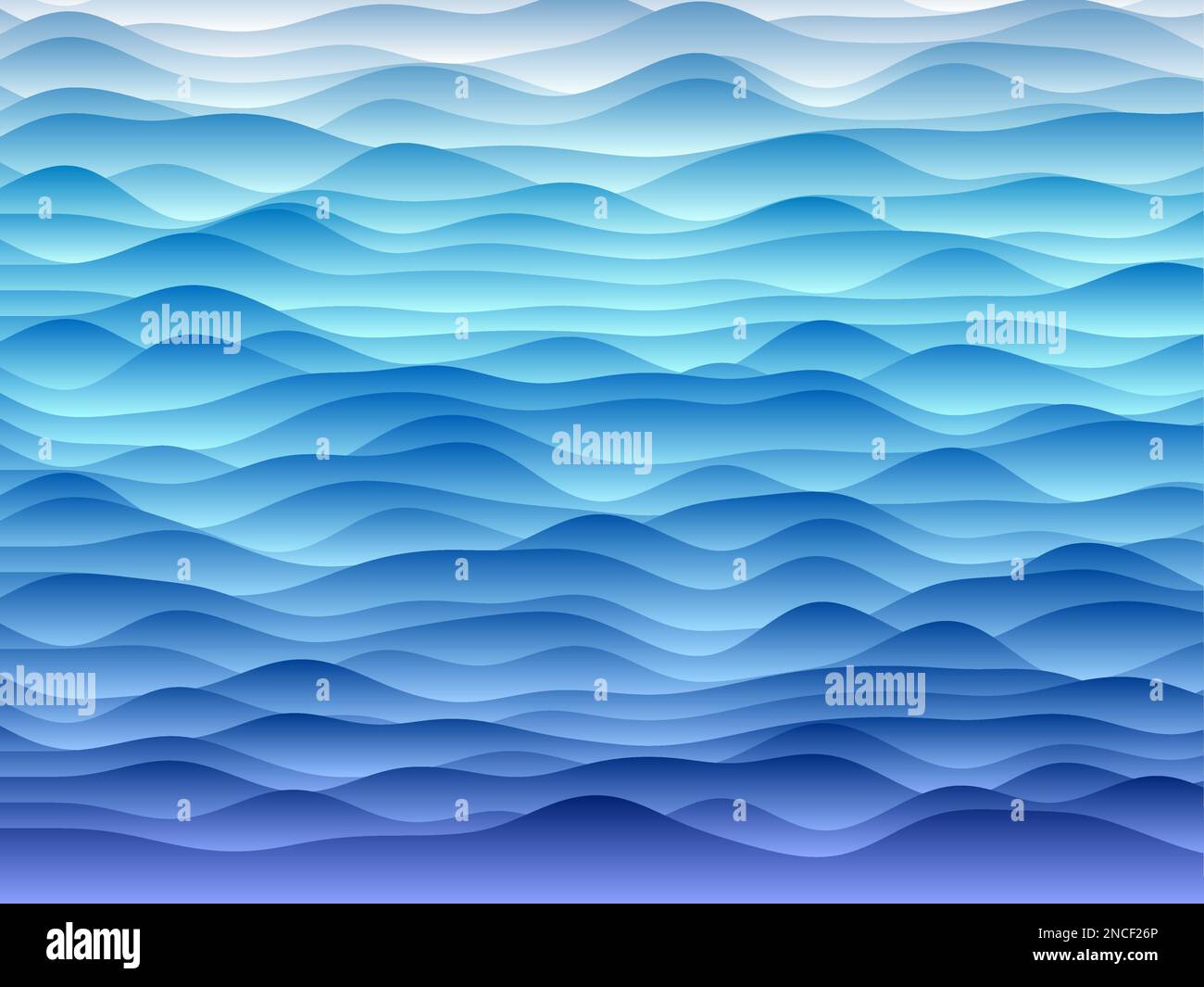 Abstract curves background. Smooth curves with gradients in blue colors. Astonishing vector ...