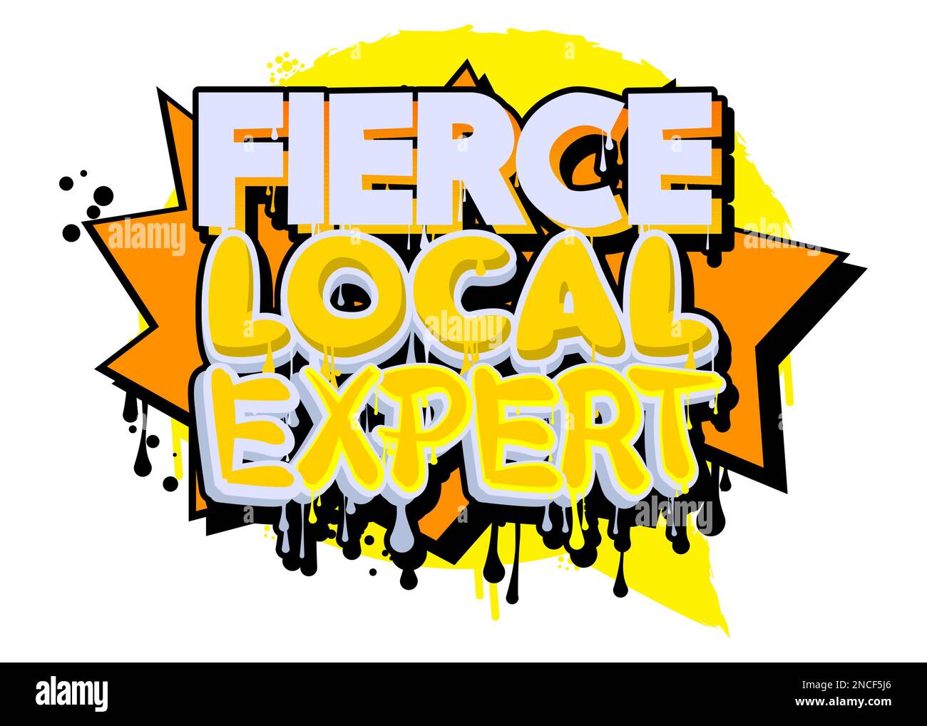 Fierce Local Expert. Graffiti tag. Abstract modern street art ...