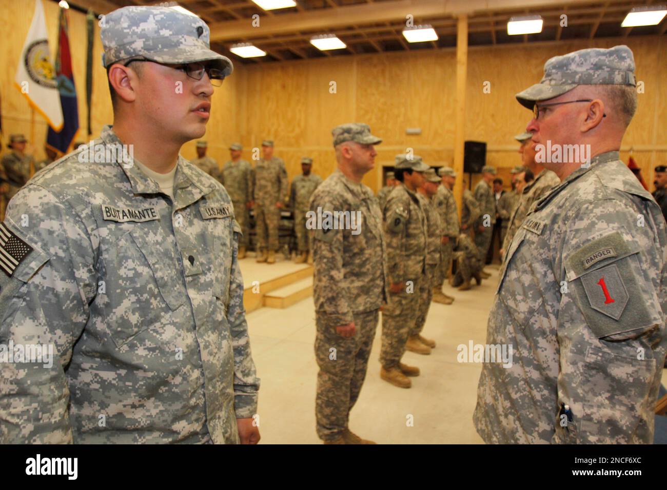 U.S. Army soldiers from the 1st Infantry Division and the 36th Infantry ...