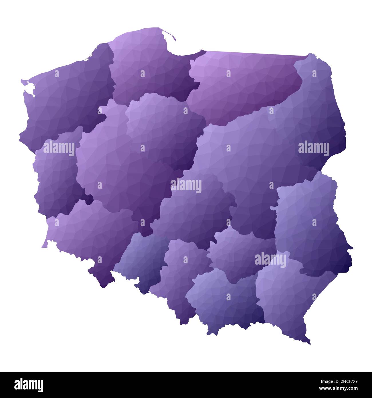 Abstract polygon map poland hi-res stock photography and images - Alamy
