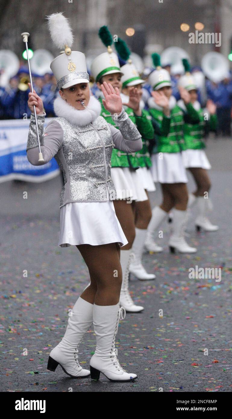 Majorettes Compatrum from Frascati, Italy perform as they parade ...