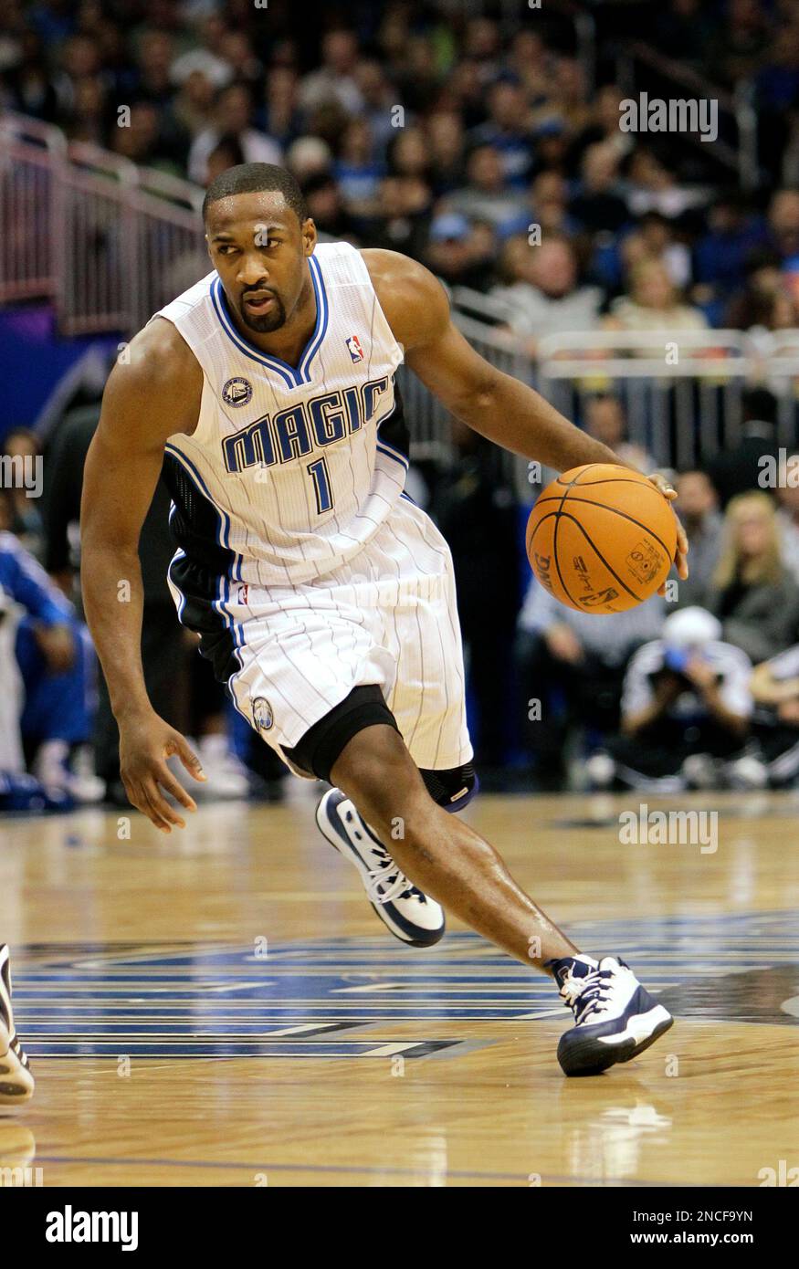 Orlando Magic's Gilbert Arenas during the second half of an NBA ...