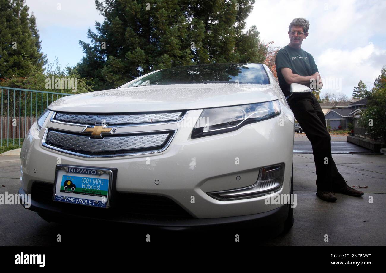Felix Kramer, founder of CalCars, poses for a photograph next to his ...