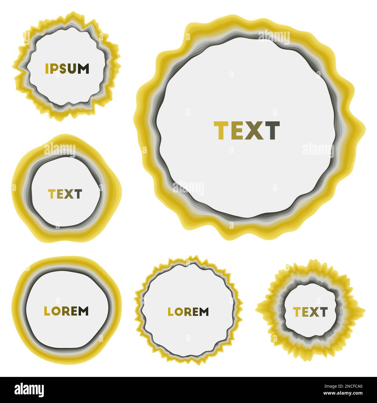 Round banners set. Attractive circular backgrounds. Creative vector ...