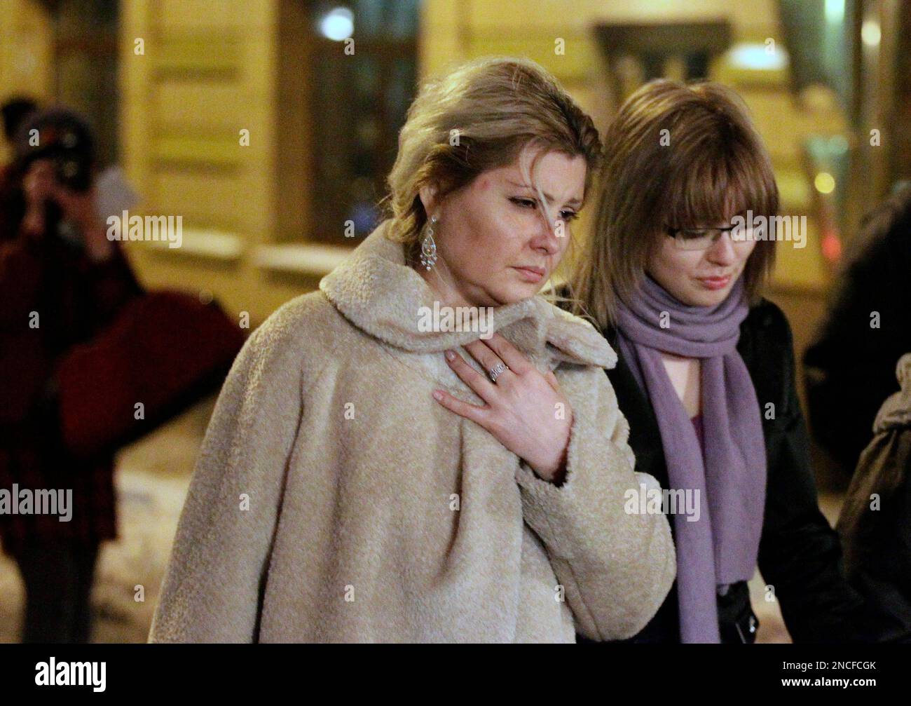 Wife of jailed Russian former oil tycoon Mikhail Khodorkovsky Inna ...