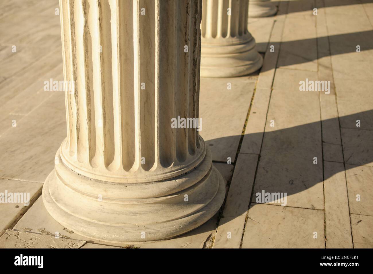 Greek columns and pillers that shows classical architectures and ...