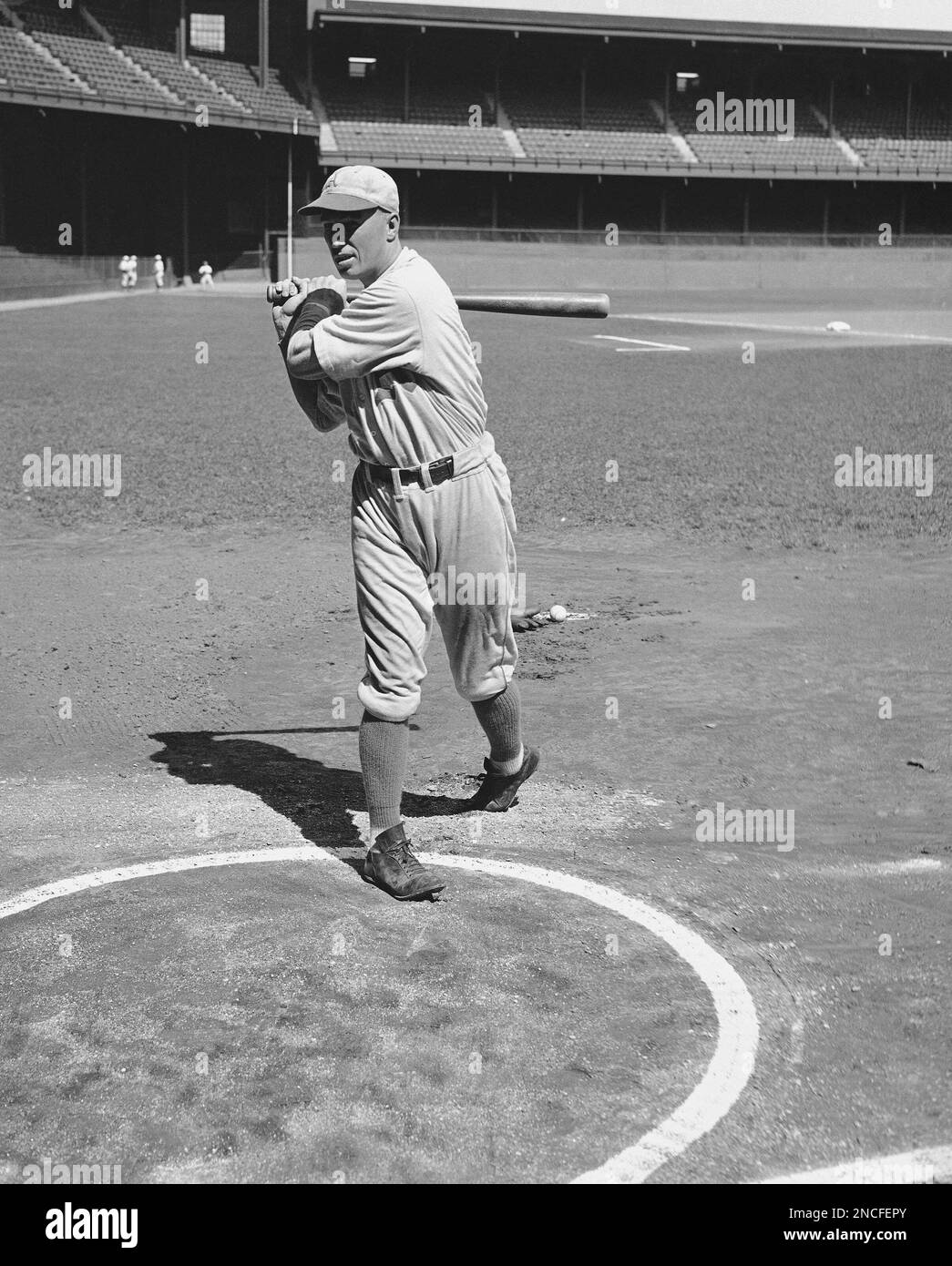 George “Mule” Haas, center fielder of the Philadelphia Athletics, shown ...