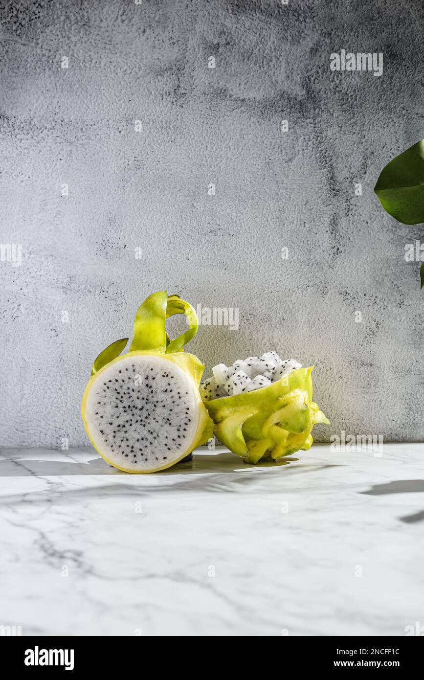 Pitaya on gray background hi-res stock photography and images - Alamy