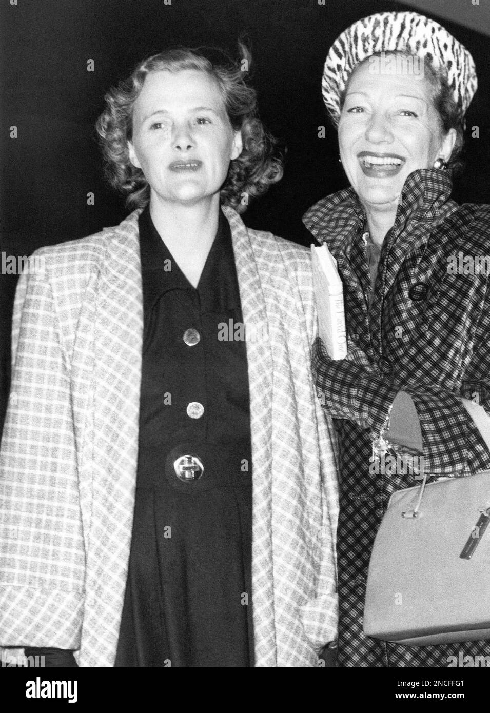 English author and playwright Dame Daphne du Maurier, left, with ...