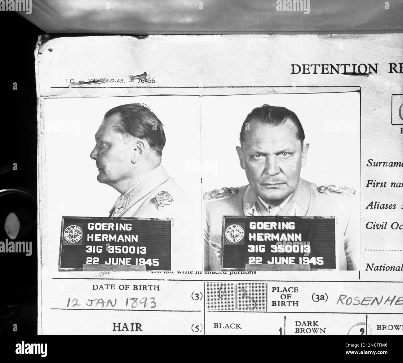 Herman Goering, shown Nov. 5, 1945, once mighty leader of the ...