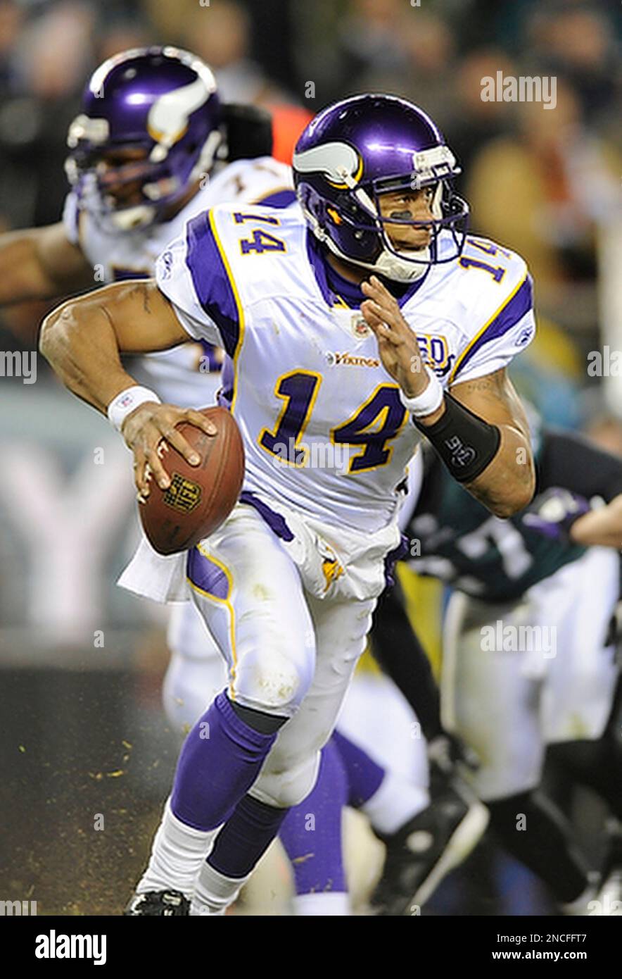 Minnesota Vikings Joe Webb during an NFL football game against the ...