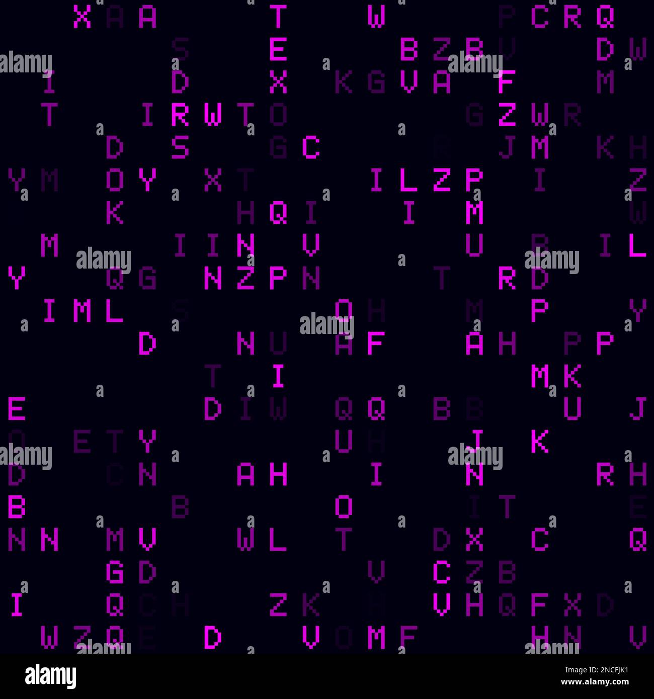 Matrix background. Magenta sparse alphabet letters background. Small ...