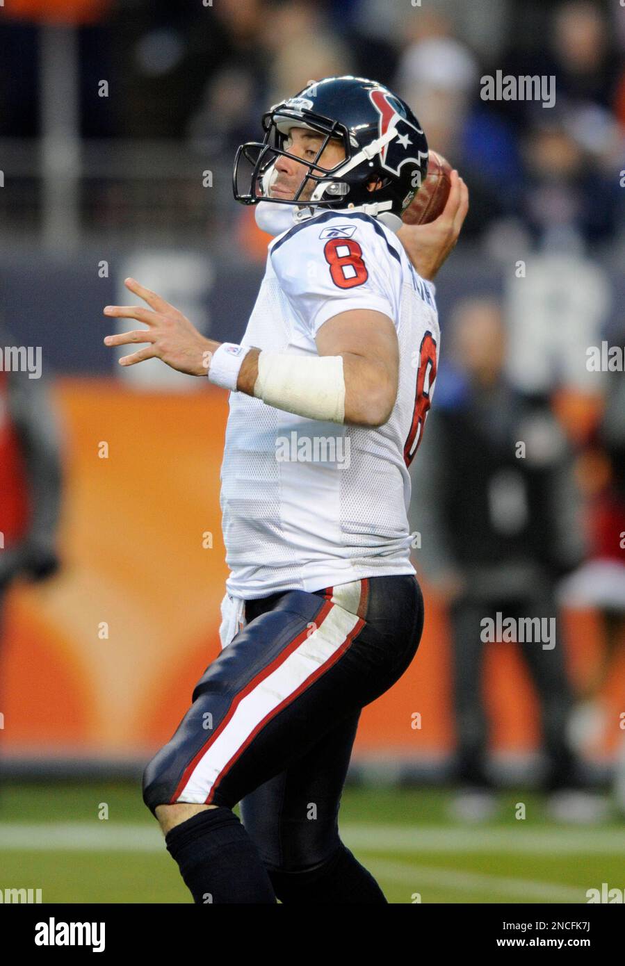 Houston Texans quarterback Matt Schaub throws against the Denver ...