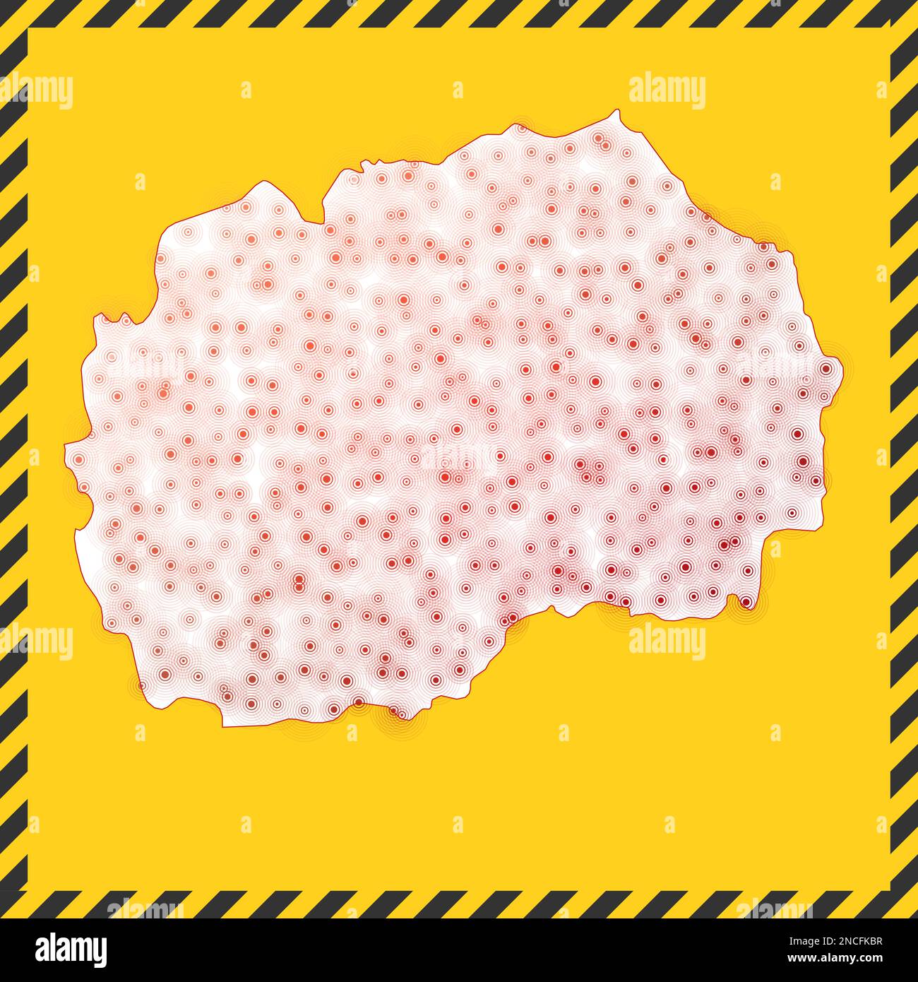 Macedonia closed - virus danger sign. Lockdown country icon. Black ...