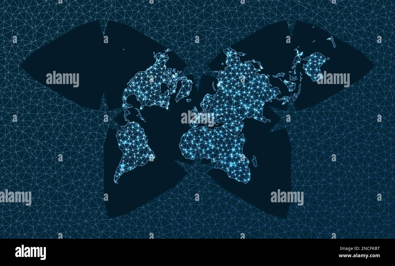 World Map Connection Polyhedral Waterman Projection World Network Superb Connections Map