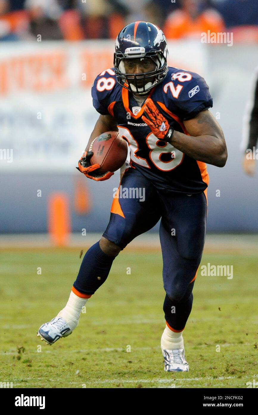 Denver Broncos running back Correll Buckhalter runs in the third ...